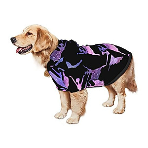 Large Dog Hoodie Ballet-Dance-Galaxy Pet Clothes Sweater with Hat Soft Cat Outfit Coat Large