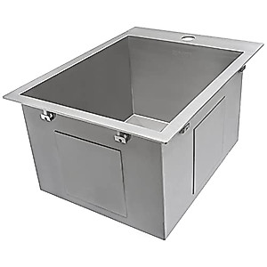 Ruvati 15 x 20 inch Drop-in Topmount Bar Prep Sink 16 Gauge Stainless Steel Single Bowl - RVH8110
