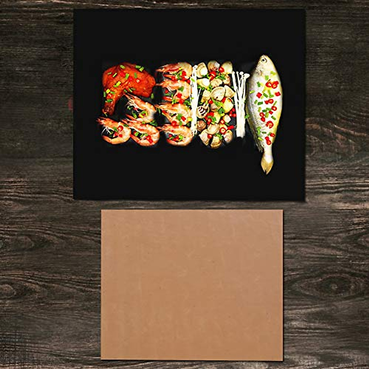 RvSky Garden Supplies 2Pcs/Set Household Reusable Non‑Stick Barbecue Grill Mat Pad Kitchen Cooking BBQ Tools