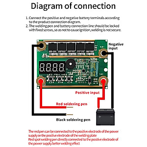 Yuisle Portable Spot Welder Kit for Welding 18650 Battery Spot Device 0.1-0.15mm Nickel Sheet 10-15V Service Power Portable spot Welder Pen
