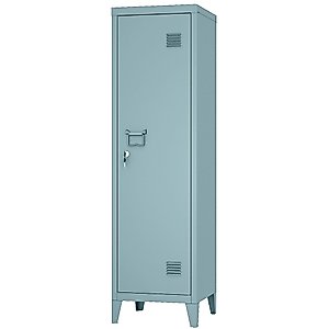 MIOCASA Metal Cabinet Home Office Storage Cabinets with Doors and Shelves Lockable 3 Door File Cabinet Organizer Coat Lockers for Kids (Blue)