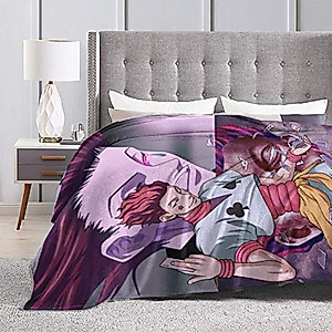 Kevlin Shop Hunter X Hunter Blanket Flannel 3D Printed Soft Warm Throw Blanket Warm, Home, Bed, Air Conditioning Quilt Sofa Blanket 50"X40"