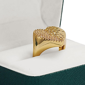 Woodten Green Round Corner PU Leather Proposal Ring Box Jewelry Ring Gift Box