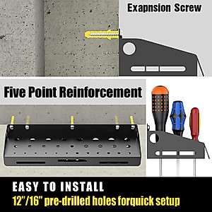 ValuXpro Screwdriver Organizer Wall Mount, Screwdriver Holder Storage Rack Tool for Workshop, Shed, Garage, Home, Stores up to 32 Screwdrivers or Small Tools