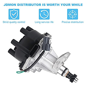 JDMON Ignition Distributor Compatible with Nissan Truck Frontier Xterra Quest Pickup V6 1996 1997 1998 1999 2000 2001 2002 2003 2004 Replace 22100-1W601 221000W001
