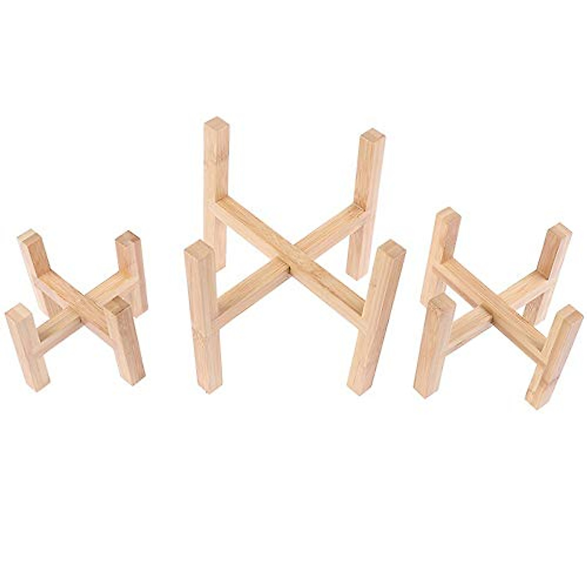 Durable Wood Plant Stand Flower Pot Holder Planter Rack Bonsai Holder Garden Free Standing Potted Stand Indoor Display Rack