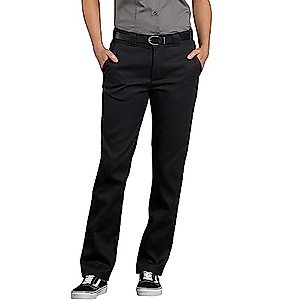 Dickies Women's Flex Slim Fit Work Pants, Black, 10