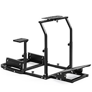 Hottoby G29 Racing Simulator Cockpit Fit for Logitech/Thrustmaster G25 G923 G920 Stability Upgrade and Multi-level Adjustment,No Handbrake,Pedals,Steering Wheel & Seat