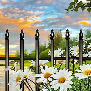 ARIFARO Decorative Metal Garden Fence 18" high x 22" Wide 5 Pack, Animal Barrier for Dog Pet, Border Garden Fencing for Outdoor Patio Lawn Yard Flower Bed