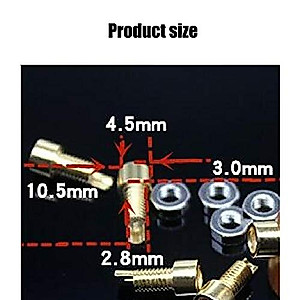 KOOBOOK 2Pcs Copper Headset Earphone Connector MMCX Screws Nut for Earphone