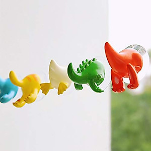 AKOAK 6 Pcs Cute Cartoon Animal Tail Hook, Suction Cup Hook, Perfect Kitchen, Bathroom, Home Accessories