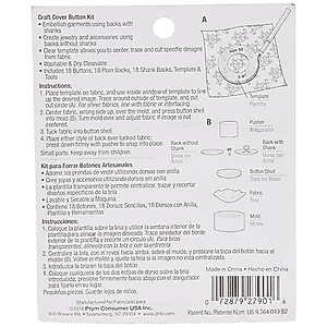 Dritz 114-30 Craft Cover Button Kit with Tools, Size 30 - 3/4-Inch, 18-Sets