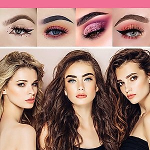 Skymore Eyebrow Ruler, 100Pcs Eyebrow Stencil Microblading Ruler, Disposable Eyebrow Template Eyebrow Ruler Sticker, Eyebrow Shape Kit for Microblading Supplies, 3 Minutes Makeup Tools For Eyebrow
