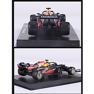 pchmodel 1:43 F1 RB16B Red Bull Racing Car 2021 NO.33 &11 Alloy Luxury Vehicle Diecast Cars Model Toy Collection by Bburago 38056 (RB16B NO.33 Hardcover Edition)