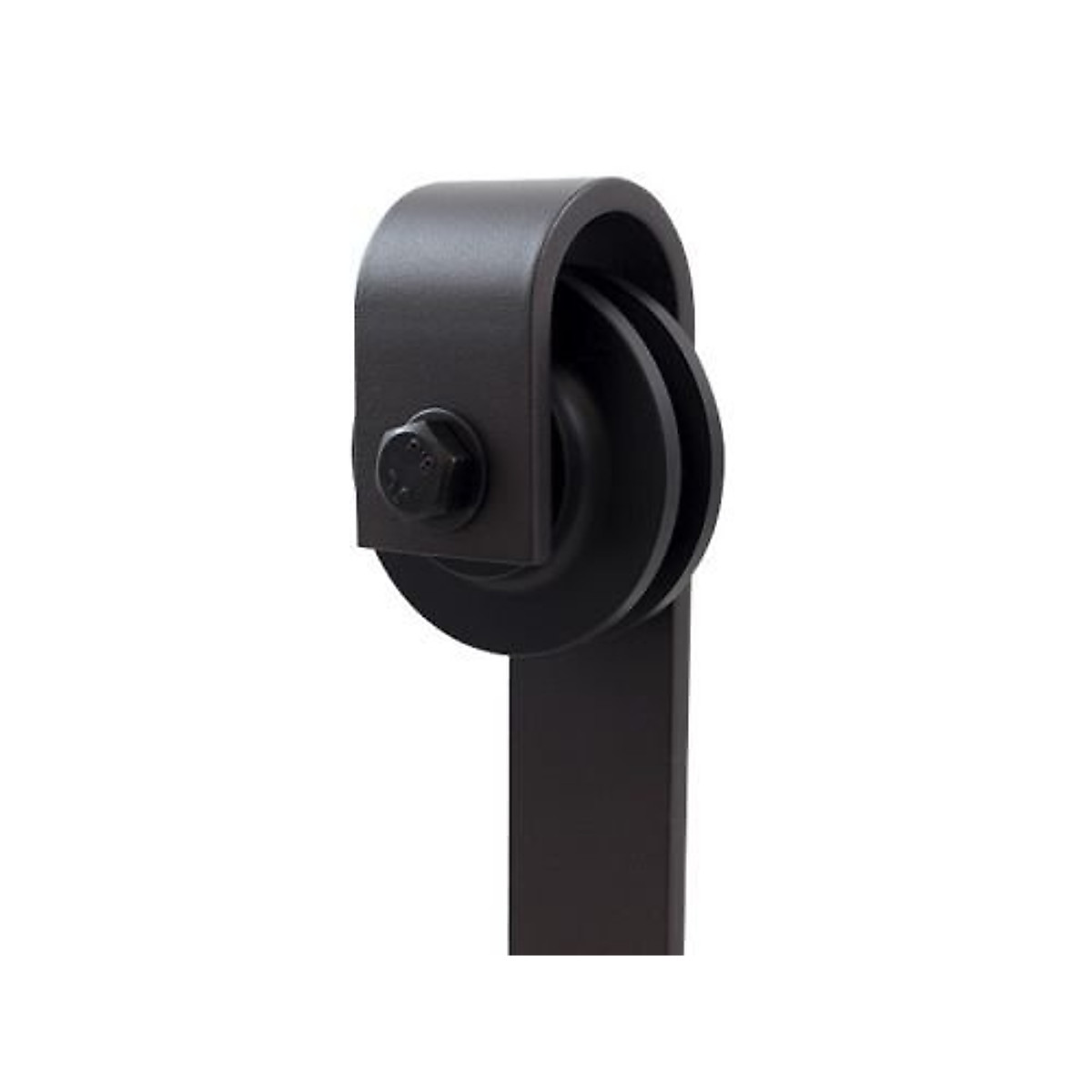 TMS 6.6 FT Country Dark Coffee Steel Sliding Barn Wood Door Hardware Antique