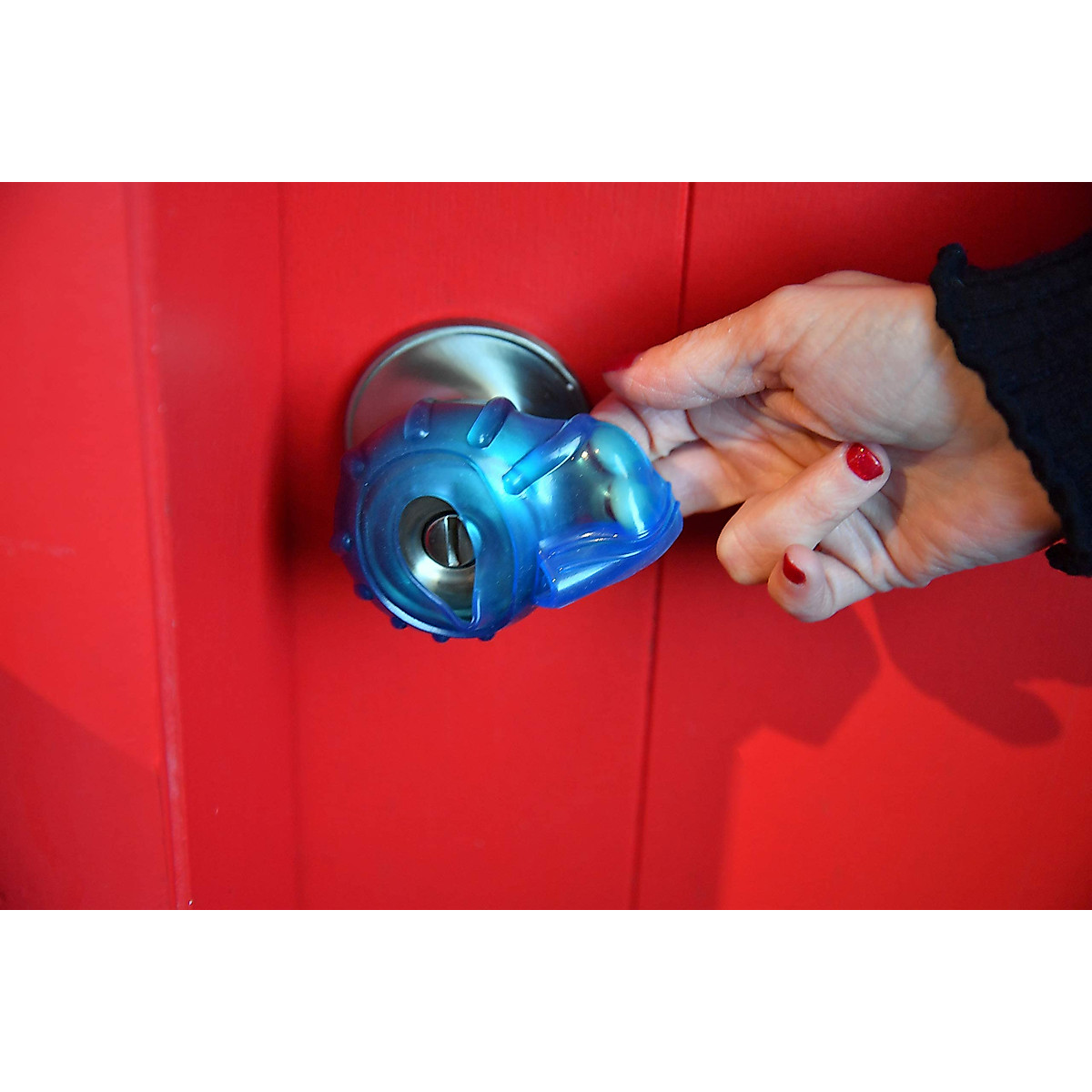 HOME-X Silicone Doorknob Bumper Grips, Childproof Door Handle Safety Covers, Set of 3