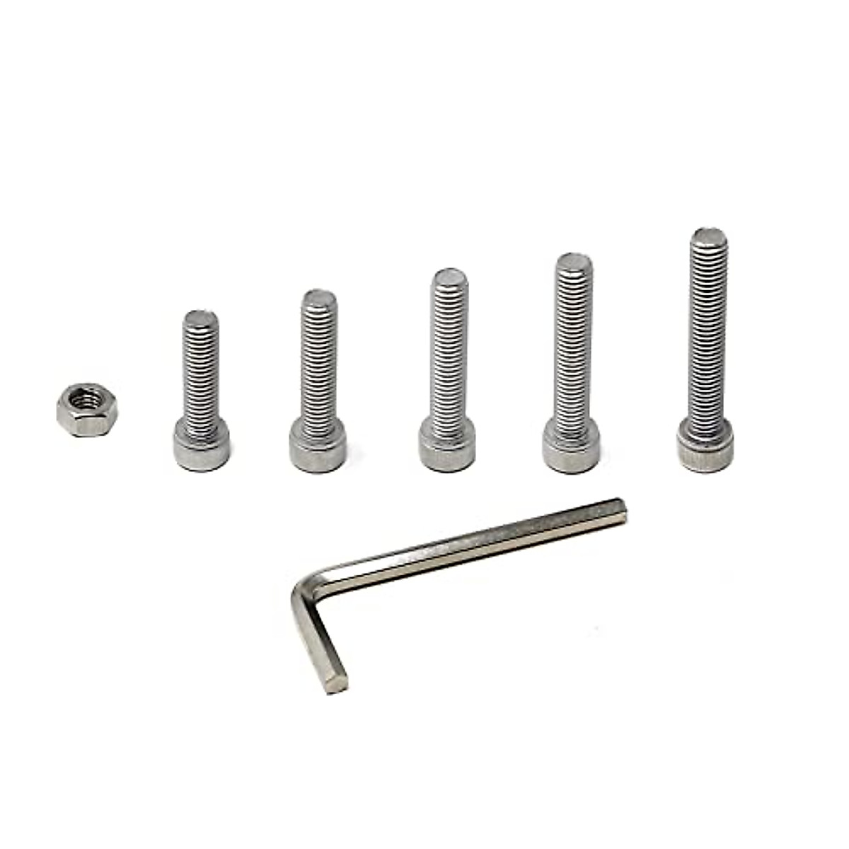 iExcell 50 Pcs M8 x 30/35/40/45/50 Stainless Steel 304 Hex Socket Head Cap Screws Bolts Nuts Assortment Kit
