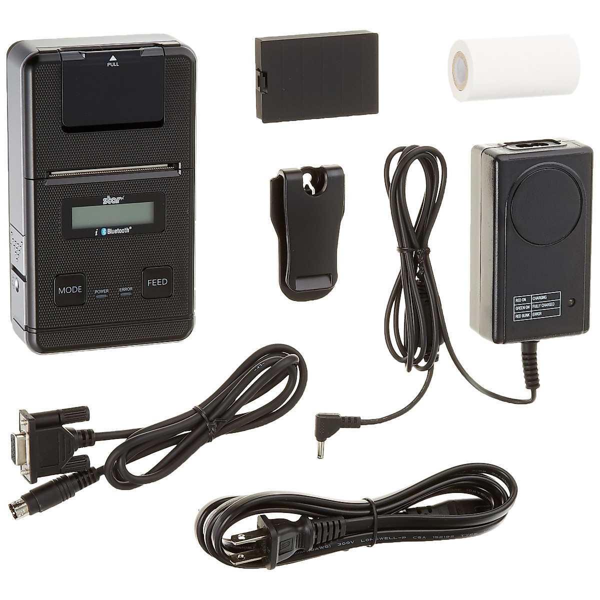 Star Micronics, SM-S220i-DB40, Portable Printer, 2", Bluetooth/Serial for iOS/Android/Windows, Tear Bar, Power Supply Incl.