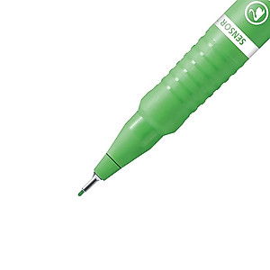STABILO Fineliner with Cushioned F-Tip - Sensor F - Pack of 10 - Light Green