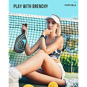 Pickleball Set with Net, Pickleball Net Set, Pickleball Set with Net (17ft) and 4 Pickleball Paddles, Includes 4 Pickleball Balls, 4 Cooling Towels, 1 Scoreboard, 1 Court Marker, 1 Tape Measure