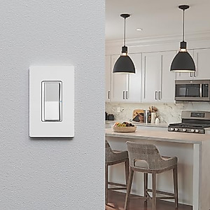 Lutron Paddle Pico Remote for Caseta Smart Dimmers/Switches, On/Off Control, for Table Top or Wallmount Use, PJ2-P2B-GWH, White