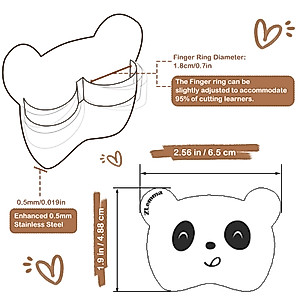 ZLemma Panda Finger Guards for Cutting Food 4 pcs Set, Premium Stainless Steel Finger Protector for Chopping, Slicing Vegetables, Fruits, Meat, Kitchen Tool Gifts for Kids and Adult