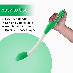 Long Reach Toilet Aid, Soft and Comfortable Butt Wiper Tool, Bottom Wiping Toilet Aid for Disabled, Elderly, Overweight People, Wiping Aids for Toileting, Butt Wiper for Fat People