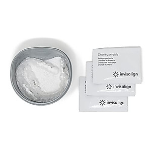 INVISALIGN Cleaning Crystals for Clear Aligners and Retainers with Tub, (50 Packets)