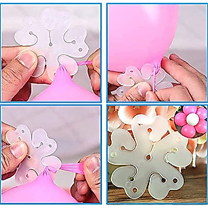 50pack Balloon Clips Balloon Flower Clips Reusable Balloon Clip For Arch,Balloons In Sufficient Quantity Balloon Decorating Tool For Birthday,Wedding,Baby Shower