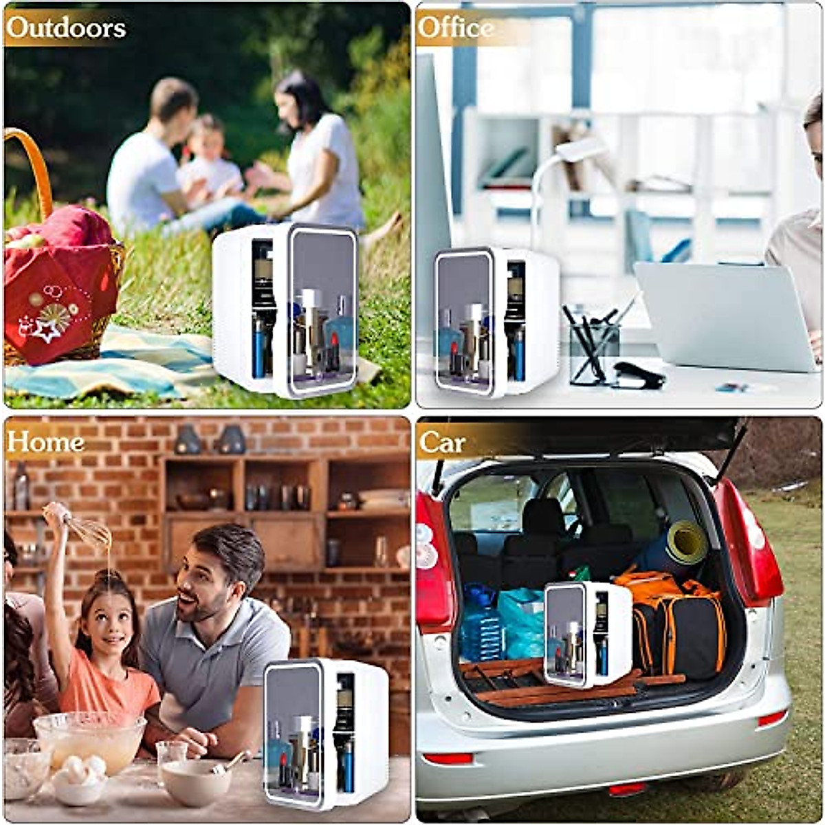 YUNYN Compact Refrigerator, Mini Fridge with Freezer for Bedroom, Small Fridge for Office, Bedroom, Dorm, Bar