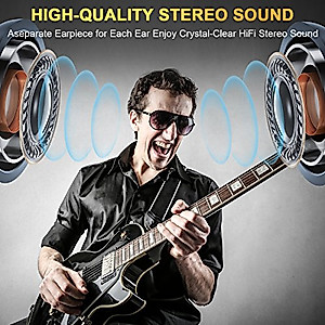 Wireless Earbuds with Charging Case,Bluetooth Earbuds with Mic for Running,Wireless Earphones Bluetooth Earphones with Microphone,Mini Sports Earbuds Sweatproof Compatible iOS Android Smartphone