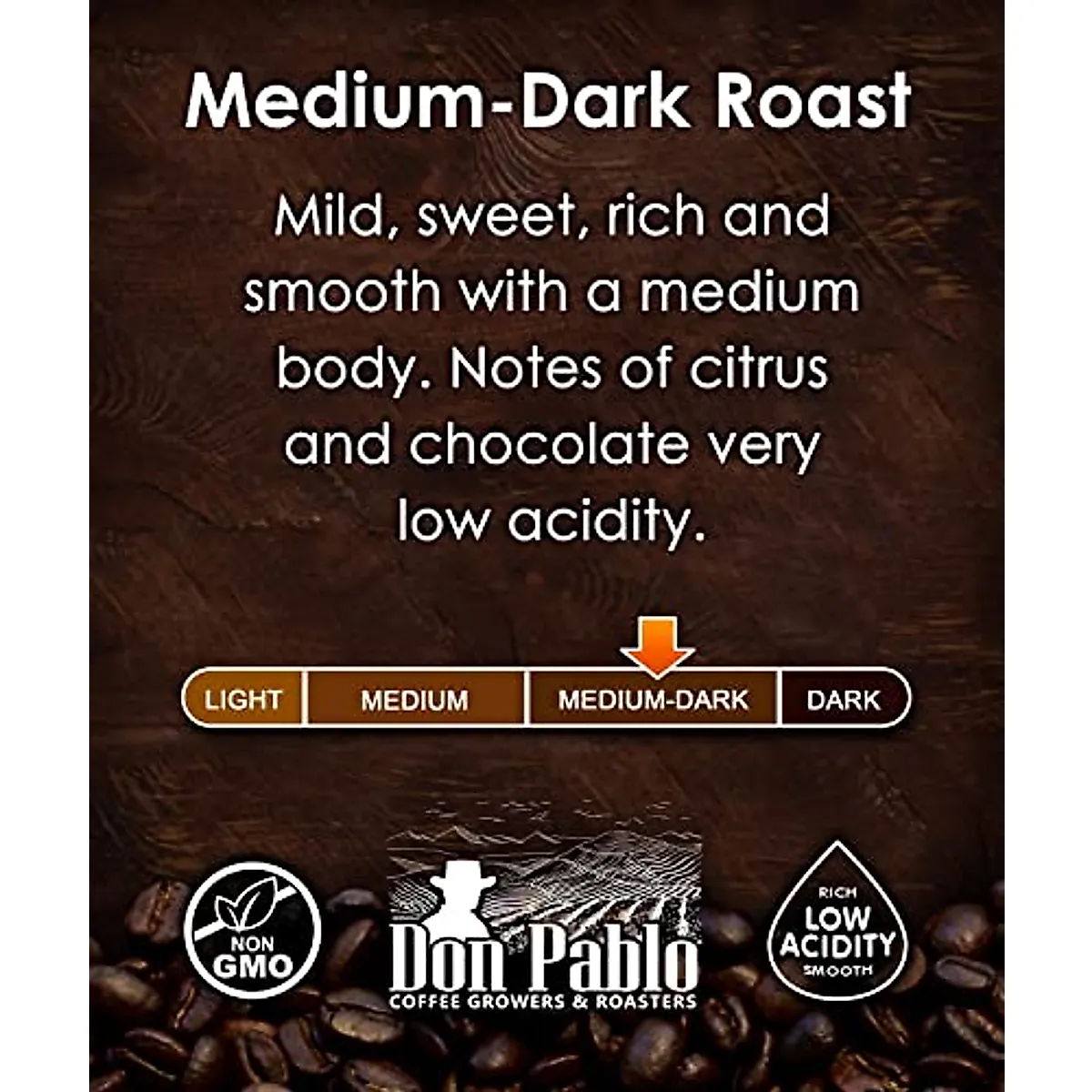 2LB Don Pablo Gourmet Coffee - Brazil Cerrado - Medium Dark Roast - Whole Bean Coffee - 100% Arabica Beans - Low Acidity and Non-GMO - 2lb bag