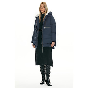 Orolay Women's Thickened Down Jacket (XL, Navy)