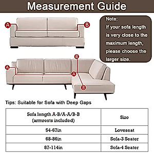 Celevingne Stretch Couch Cover Printed Sofa Cover Sofa Protector for Sofa-4 Seater Elastic Sofa Slipcover with 1 Pillowcase(Golden Trees, Sofa-4 Seater)