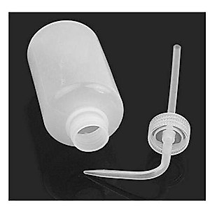 SYBL 2Pcs 150ml 5oz Safety Wash Bottle with Bent Tip Narrow Mouth Plastic Squeeze Watering Containers Label Tattoo Wash Bottle