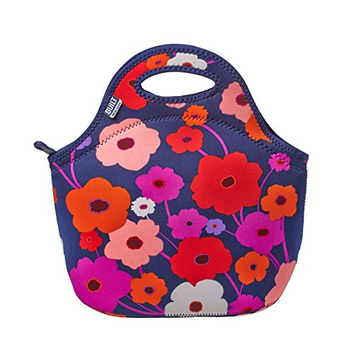 BUILT Gourmet To Go Soft Neoprene Lunch Tote Bag - Lightweight, Insulated and Reusable Lush Flower 5159629