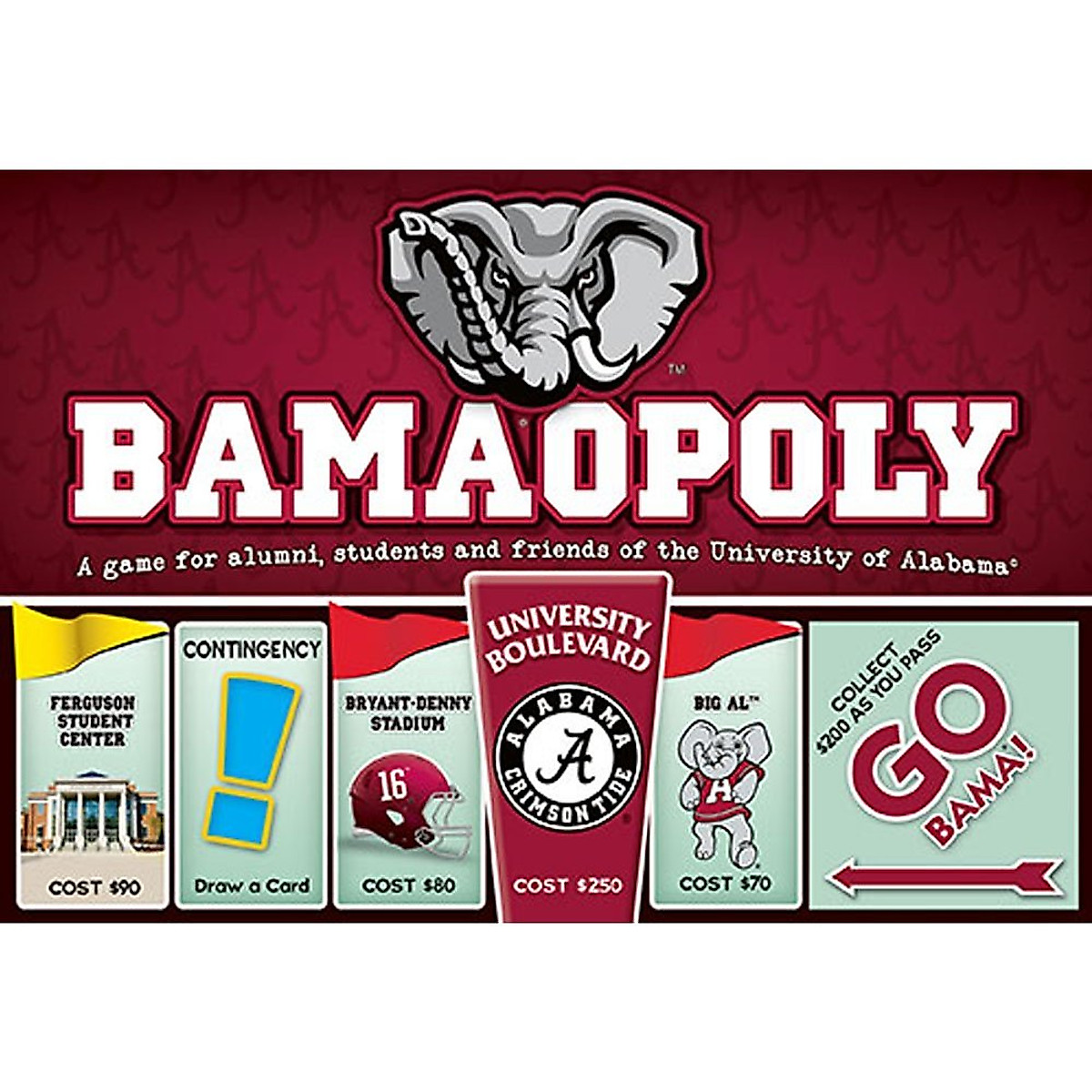 Late for the Sky University of Alabama Bamaopoly, Crimson, Grey
