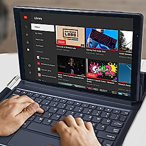 YQSAVIOR 2 in 1 Tablet 10 inch, 64GB ROM 512GB Expandable Tablet with LCD Writing Pen Included Android Tablet 5+13MP Camera, 2.4G&5G WiFi, Bluetooth 5.0 Computer Tab PC, Computer Tablet Gray