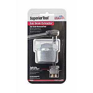 Superior Tool 05255 1.5" Tub Drain Extractor-Removes One and a Half Inch Old or Stubborn Tub Drains