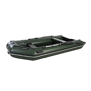 Perun Outdoors LT-330MVE 4 Person Durable PVC Inflatable Motor Boat 330cm (10'10") with Foot Air Pump and Carry Bag