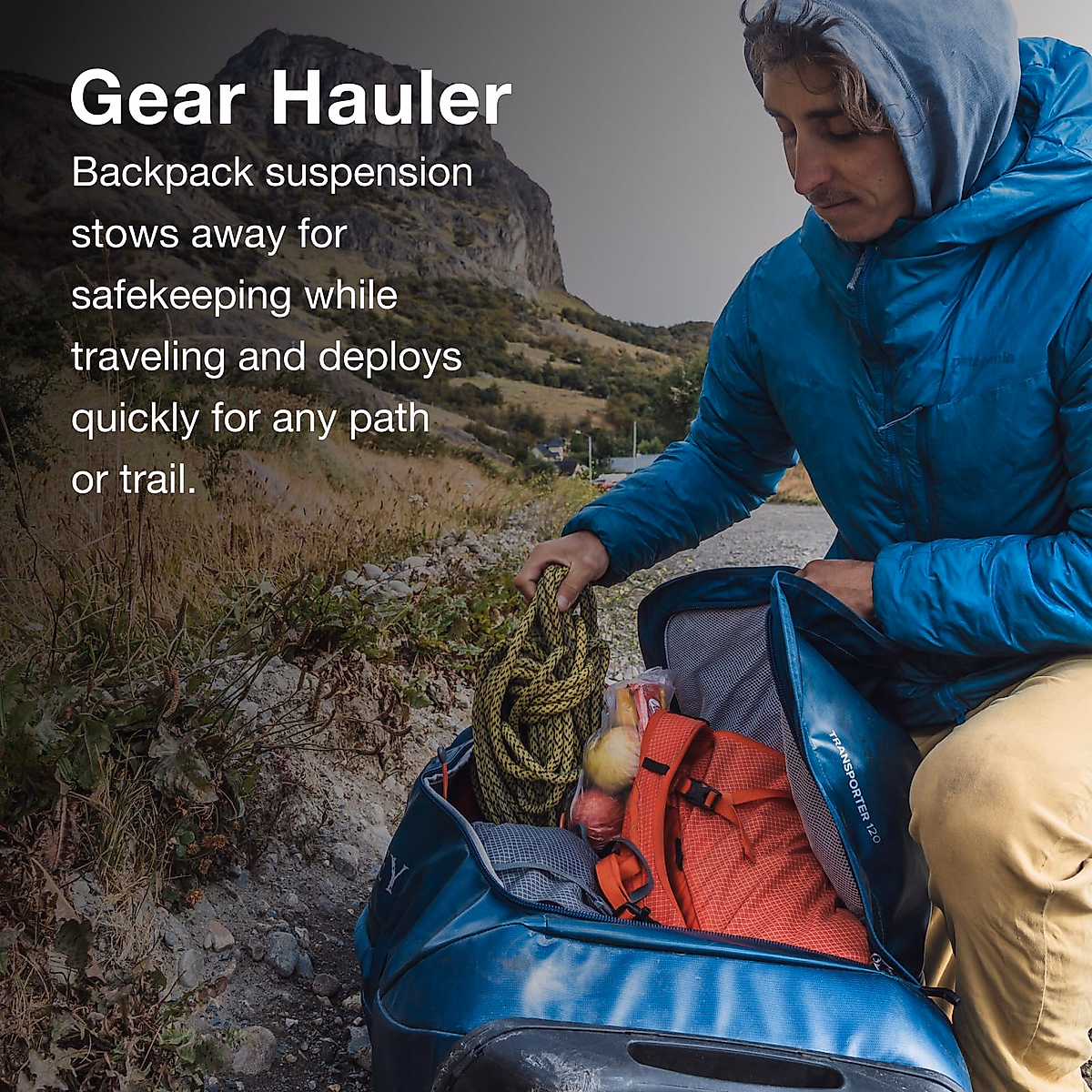 Osprey Transporter 40L Wheeled Travel Duffel Bag, Black