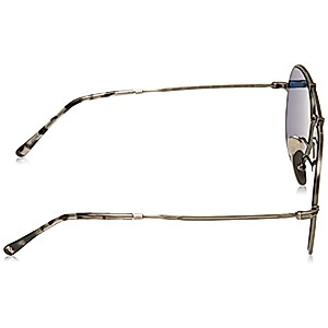 Ray-Ban Rb8125 Titanium Aviator Sunglasses, Demi Gloss Pewter/Dark Blue, 58 mm