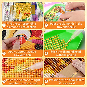 RICUVED Diamond Painting Kits for Adults, Skull Diamond Art Kits Diamond Painting, DIY 5D Full Drill Diamond Art Painting Diamond Gem Dots Art and Crafts for Home Wall Decor Gifts 12x16Inch