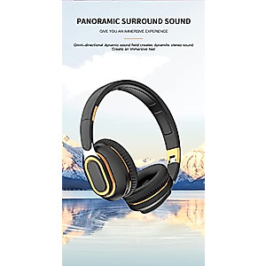 Portable Wireless Headphones - Foldable Lightweight Over-Ear Headphones, Ergonomically Designed Bluetooth Headphones, Soft and Comfortable for Office, School, Travel, Sports