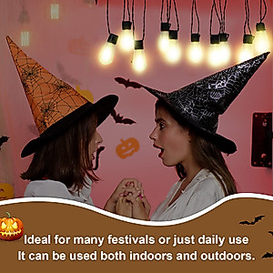 31 Feet Solar Outdoor String Lights Vintage Bulbs with 20 Dimmable Warm White Solar Powered LED Bulbs Waterproof Shatterproof Energy Saving LED Light with Solar Panel for Home Garden Festival Wedding