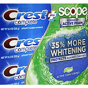 Crest Complete Whitening + Scope Mint Outlast Toothpaste, 5 pk./7.3 oz