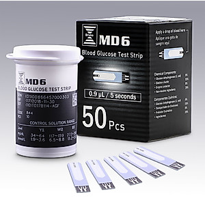 Bruno MD Pharma MD6 Blood Glucose Test Strips (50 Count)
