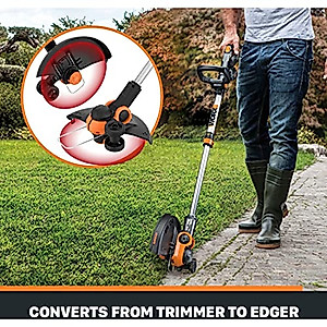 WORX WG163.10 GT 3.0 20V PowerShare 12" Cordless String Trimmer & Edger (Batteries & Charger Included)