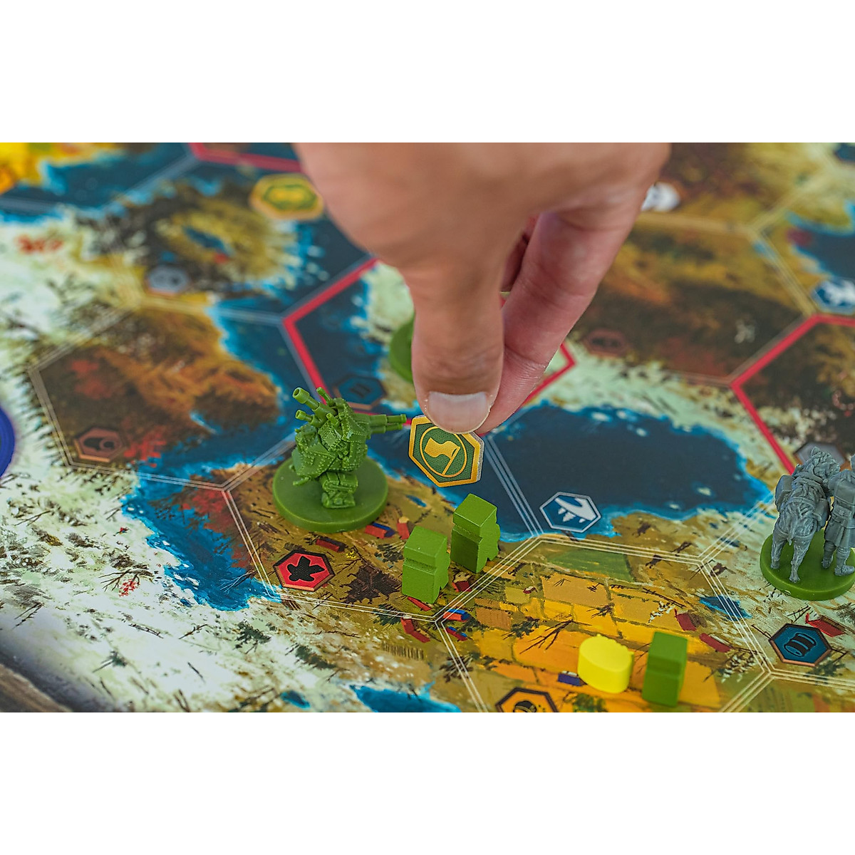 Stonemaier Games: Scythe: Invaders from Afar Expansion | Add 2 New Factions to Scythe (Base Game) | Increase Scythe Player Count to 7 | 1-7 Players, 140 Mins, Ages 14+