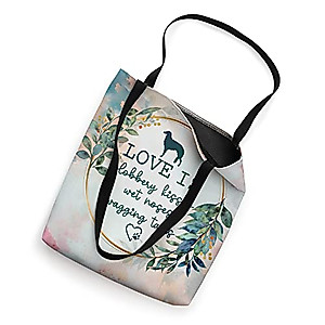 Silken Windhound Watercolor Love Is Slobbery Kisses Wet Nose Tote Bag
